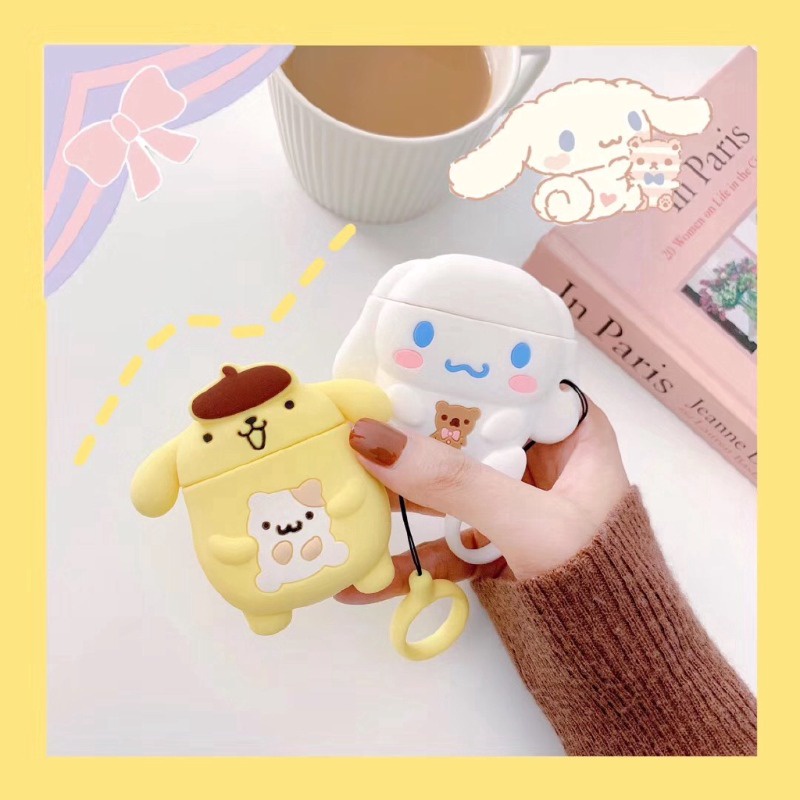 Compatível Com AirPods 1 2 3 Pro Generation Cartoon Cinnamoroll Sanrio Pom Purin Capa Protetora ...