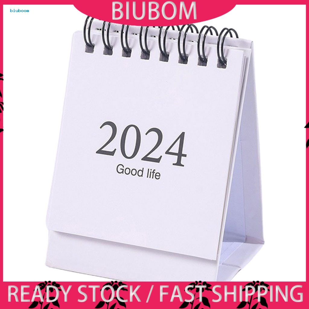 Perforated Scrolling Pages Calendar Mini with Metal Ring Binding 2024 ...