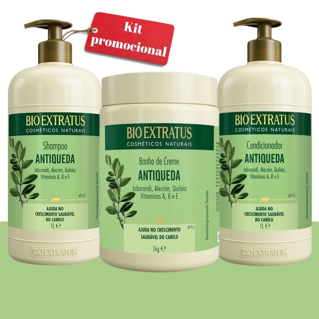 Kit Antiqueda, Jaborandi, Alecrim e Quilaia Bio Extratus Shampoo e ...