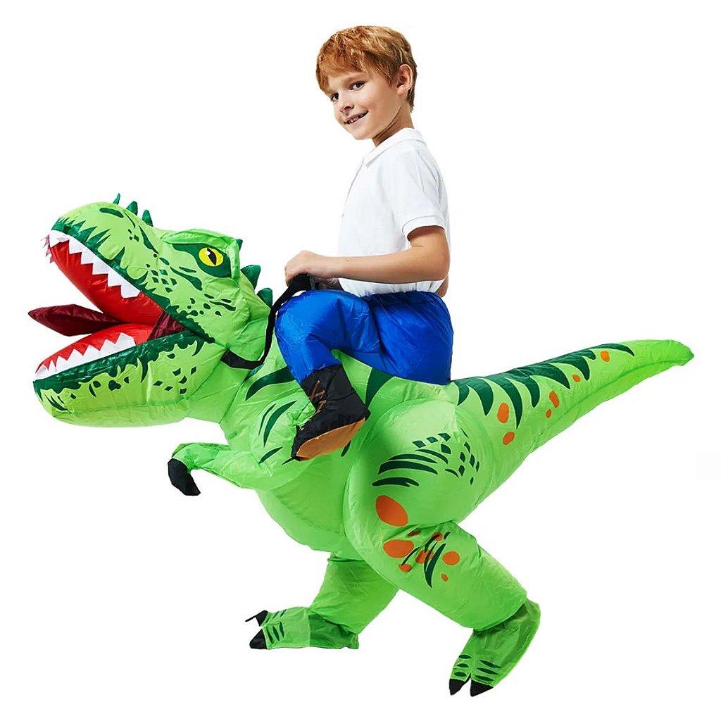 Fantasia Infantil Dinossauro T-Rex Inflável Cosplay | Shopee Brasil