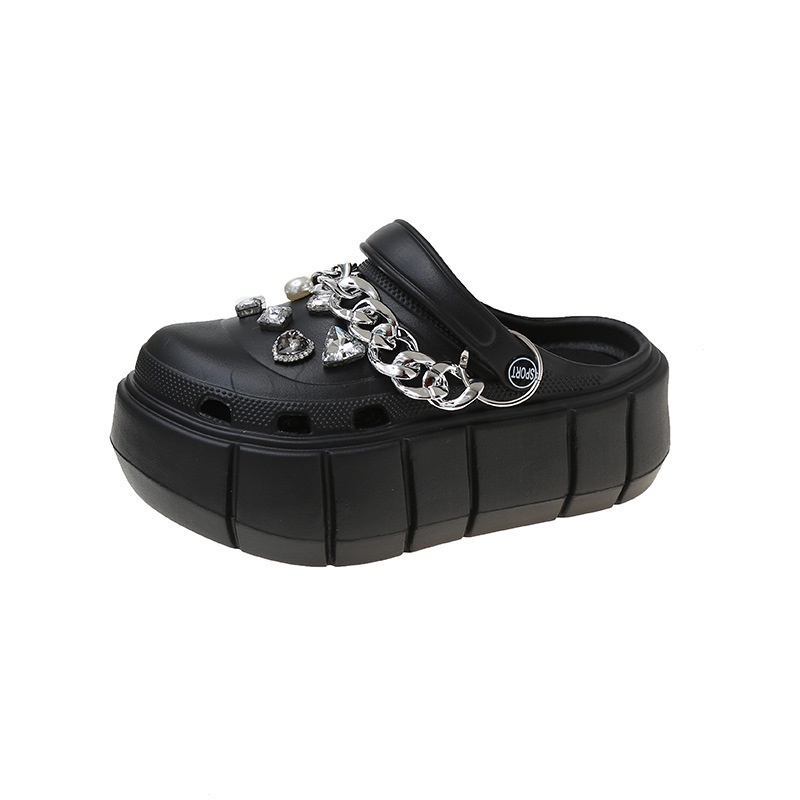 Croc INS plataforma de moda feminina salto alto na praia frio | Shopee ...