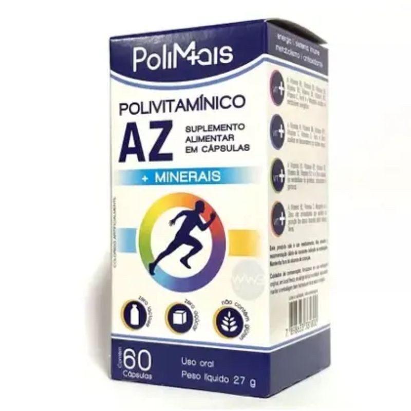 Suplemento Polivitaminico Az Minerais C/60 Caps- Polimais | Shopee Brasil