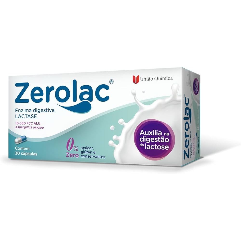 Zerolac Enzima Lactase 10.000 30 Caps Original Zero Açucar | Shopee Brasil