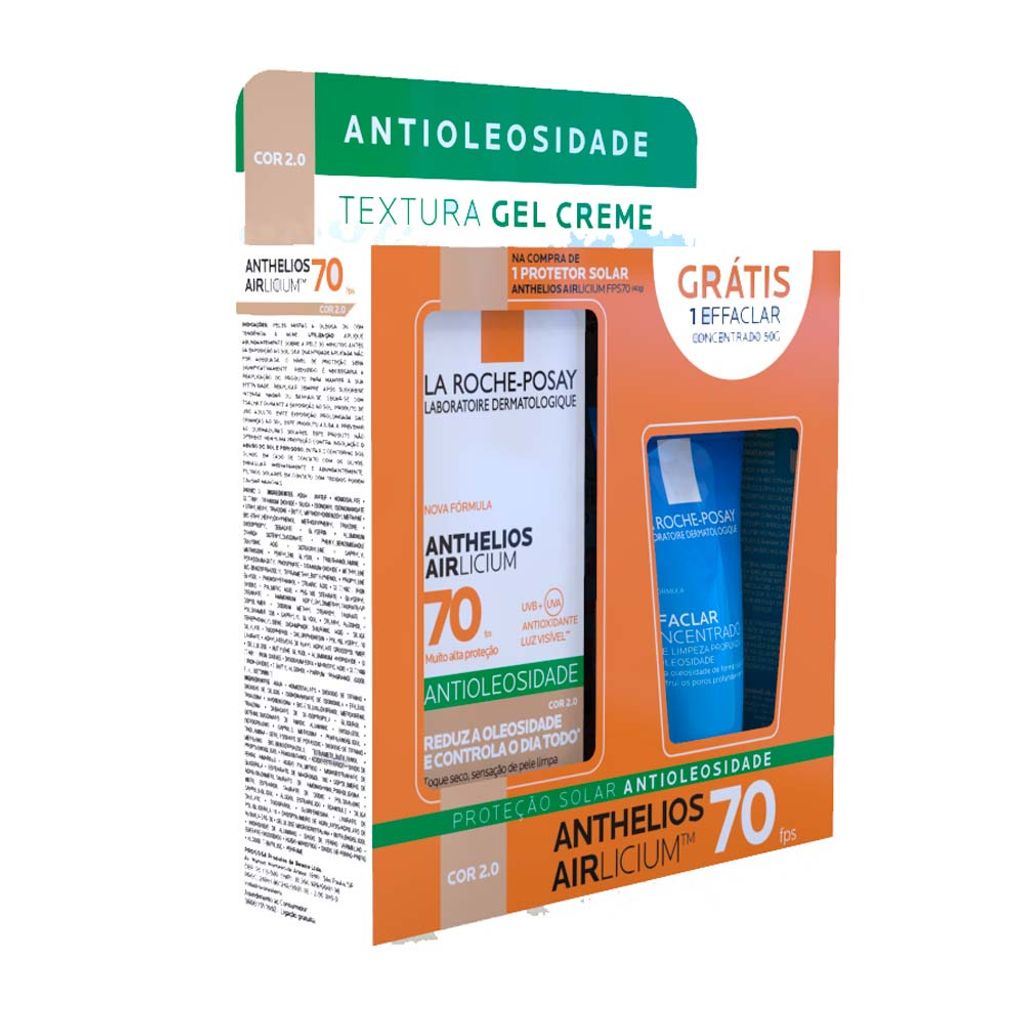 Anthelios Airlicium N70 Protetor Solar Cor 2.0 Antioleosidade 40g e ...