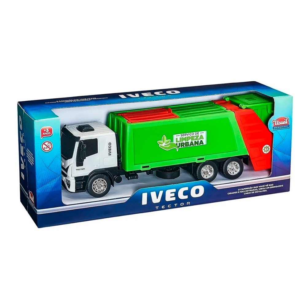 Caminhão de Lixo Coletor Iveco com Lixeira - Sortido | Shopee Brasil