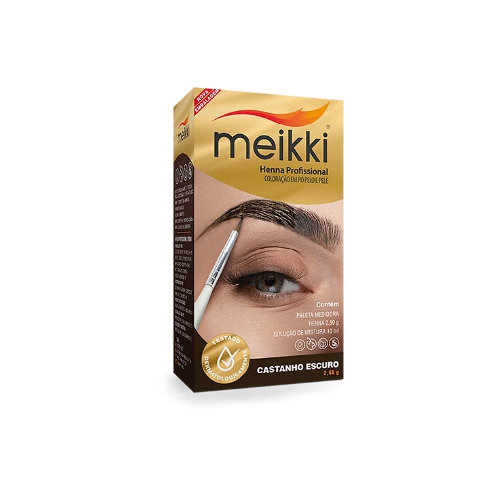 Henna Para Sobrancelha Meikki Castanho Escuro 2 5g Shopee Brasil