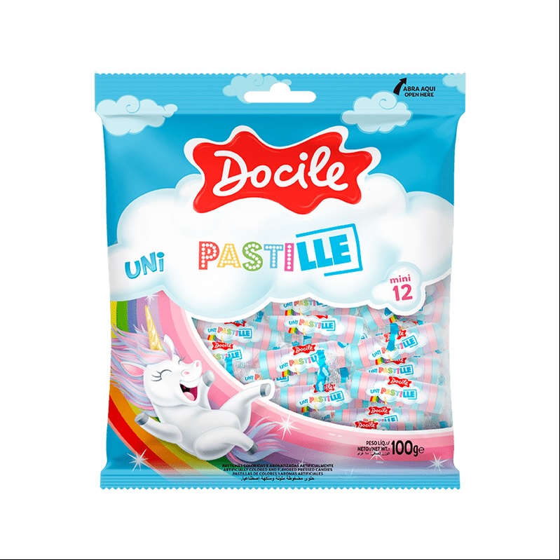 02 Pacotes pastilha de frutas UNICÓRNIO 100g cada DOCILE | Shopee Brasil