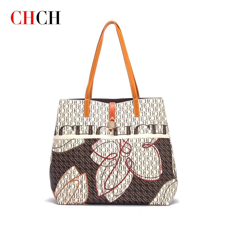 CHCH Mala De Mão Feminina Marca Tote Bun De Grande Capacidade Impressa ...