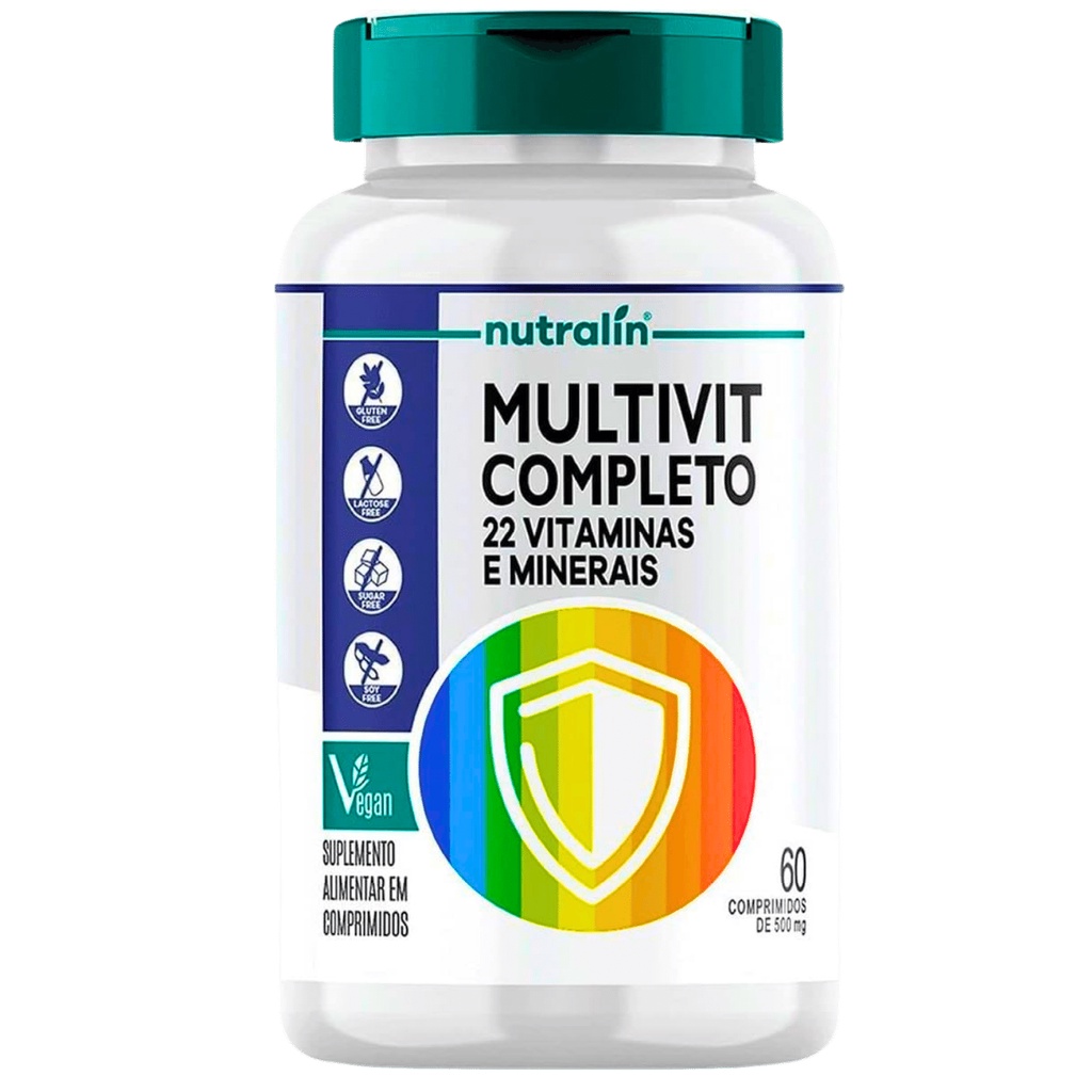 Multivitaminico suplemento completo Nutralin 60 comp vegan | Shopee Brasil