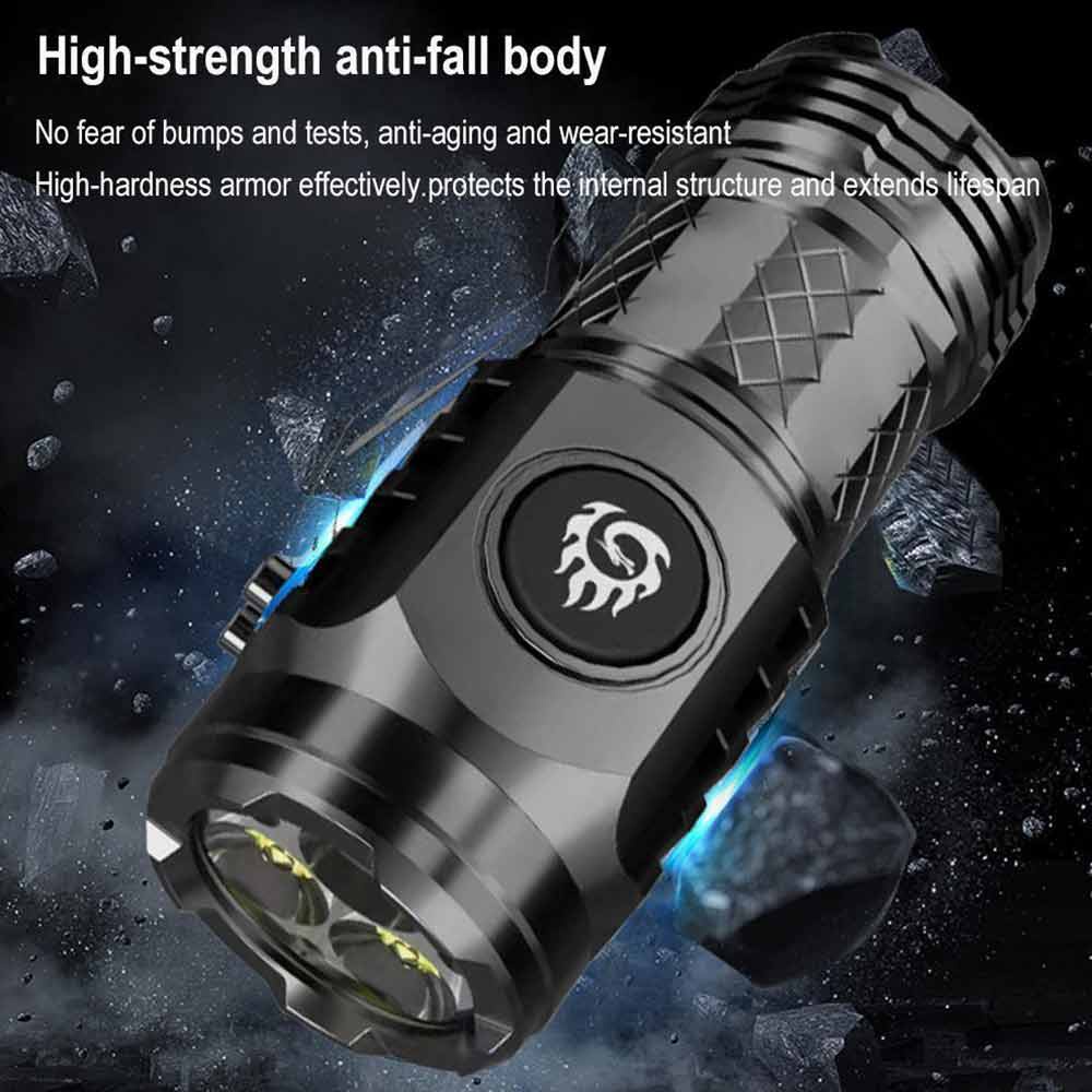 Three-Eyed Monster Mini Super Power Flashlight for Home/Camping ...