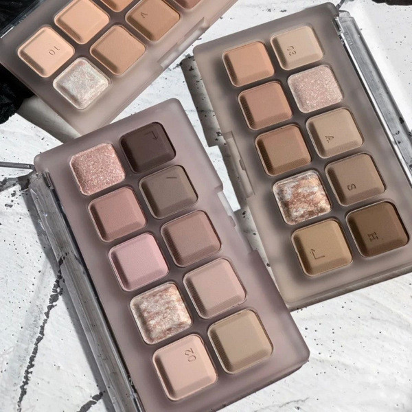 Ins teclado perolado paleta de sombras dez cores perolado fosco tom ...