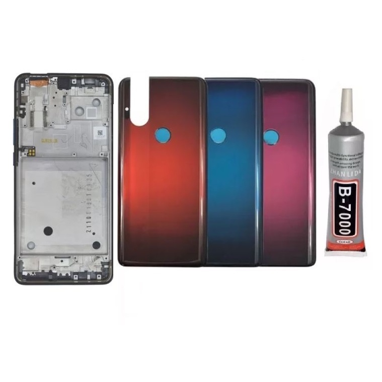 Kit Tampa Traseira + Aro Chassi com botões e flex + Cola transparente ...