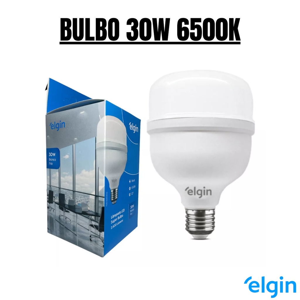 Lâmpada Bulbo Led 30w Bivolt 6500K E27 - ELGIN | Shopee Brasil