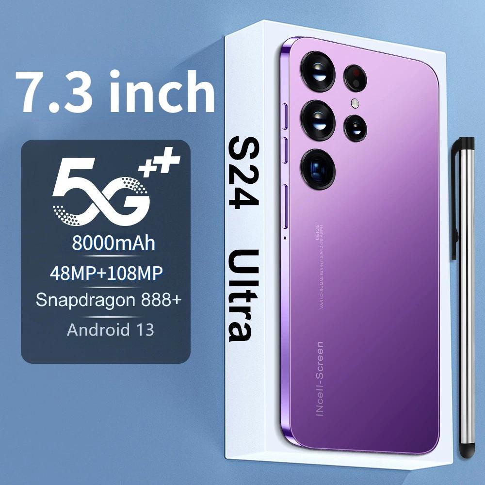 SmartPhone Original S24 Ultra 7.3 HD Screen 16G + 1T 5G Dual Sim Celulares Android Desbloqueado ...