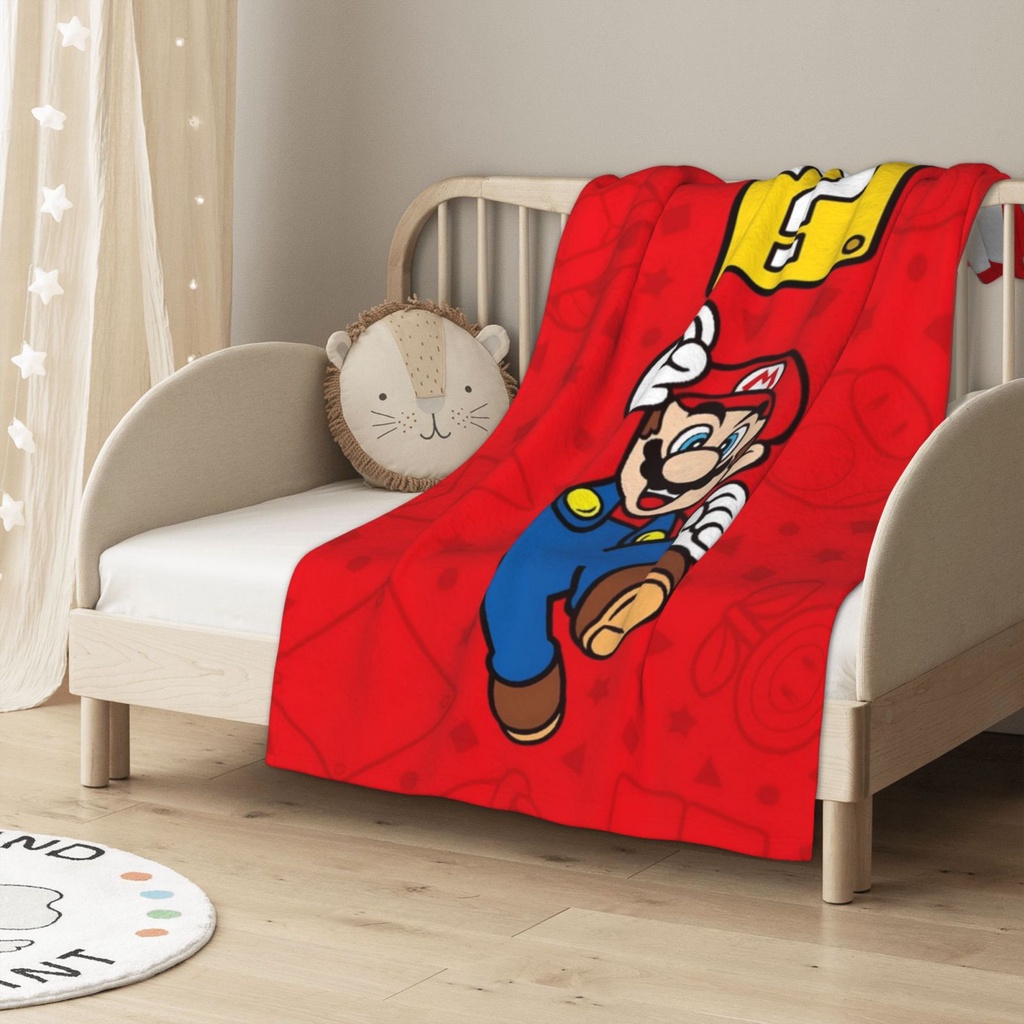 Manta Mario , 30x 40in De Flanela De Pelúcia Macia , Super Aconchegante ...
