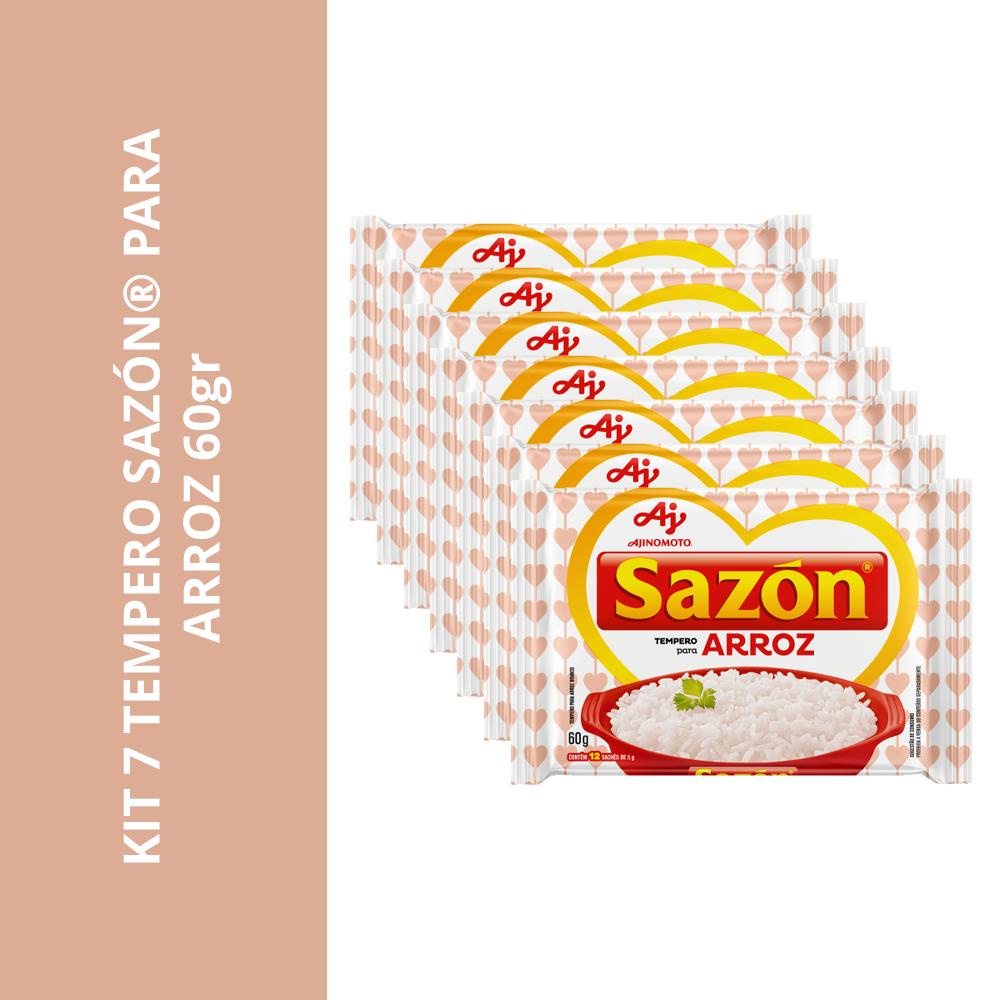 Kit 7 Tempero Sazón Para Arroz 60Gr | Shopee Brasil