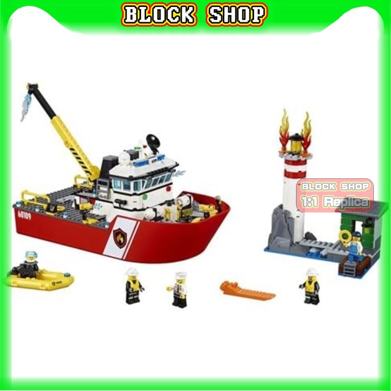 LEGO City Series Police Rescue Maritime Fire Boat Boys Building Blocks ...