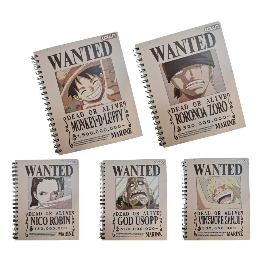 Caderno One Piece One Piece 160 Fls 10 Materias | Shopee Brasil