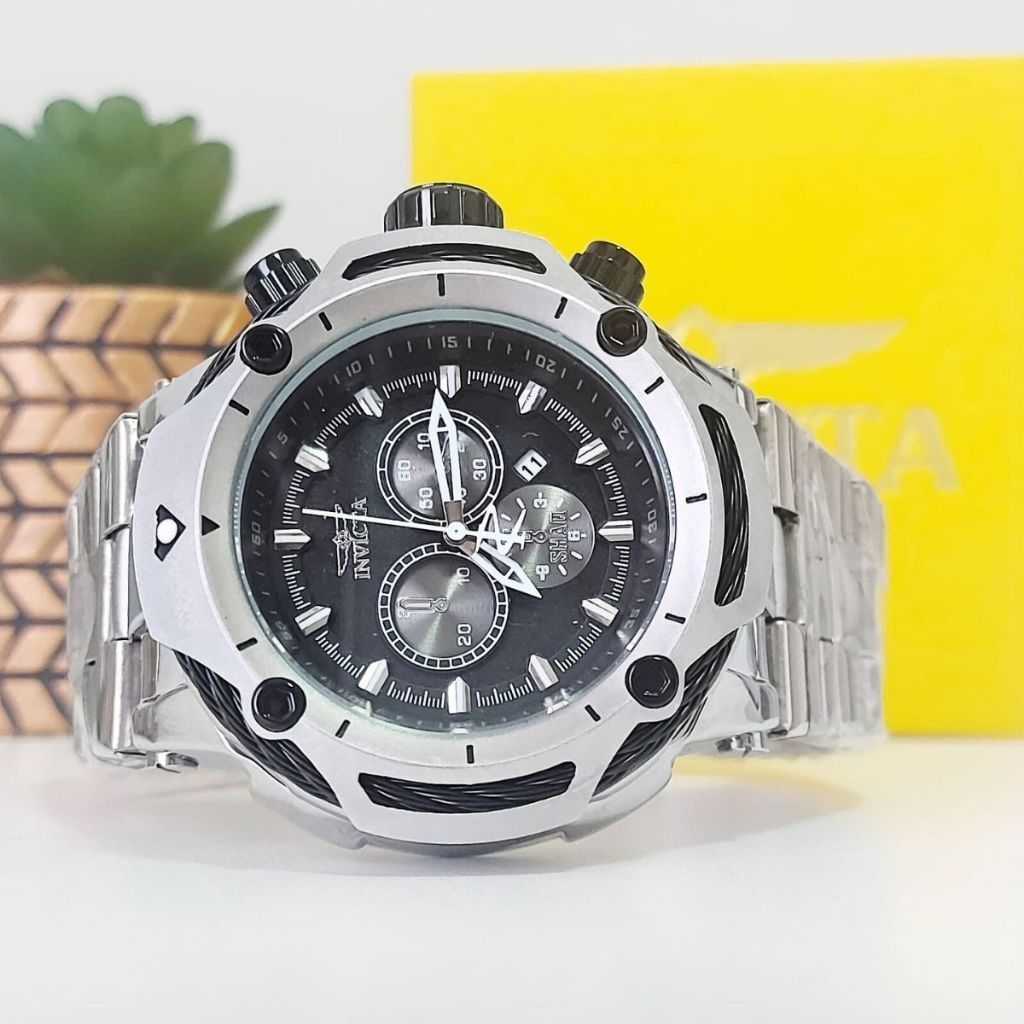 Relógio Invicta Masculino Dourado Hybrid Skeleton Com Caixa Lançamento ...