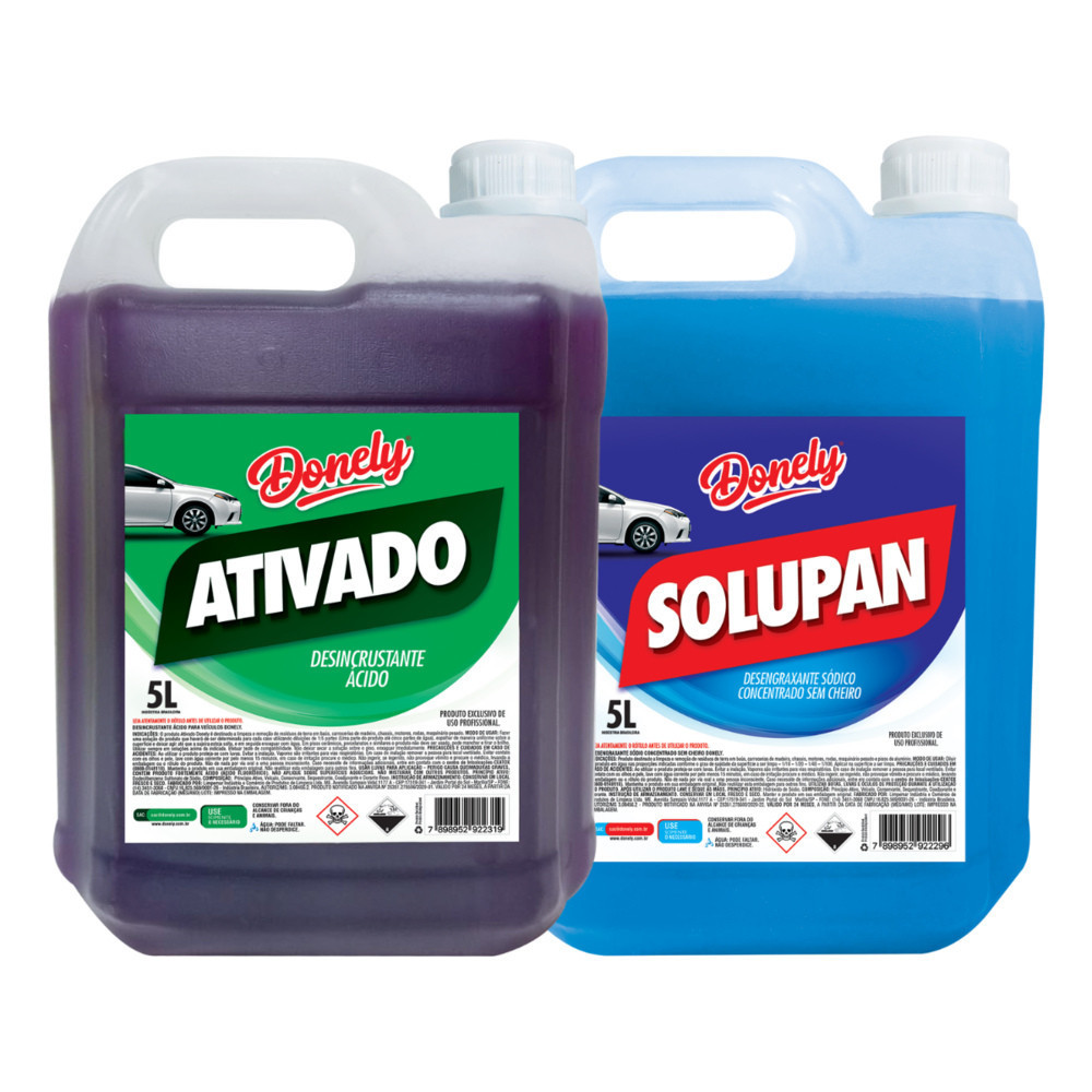 Kit Lava Rápido Ativado Roxinho e Solupan 5L Limpa Bau Desengraxante ...