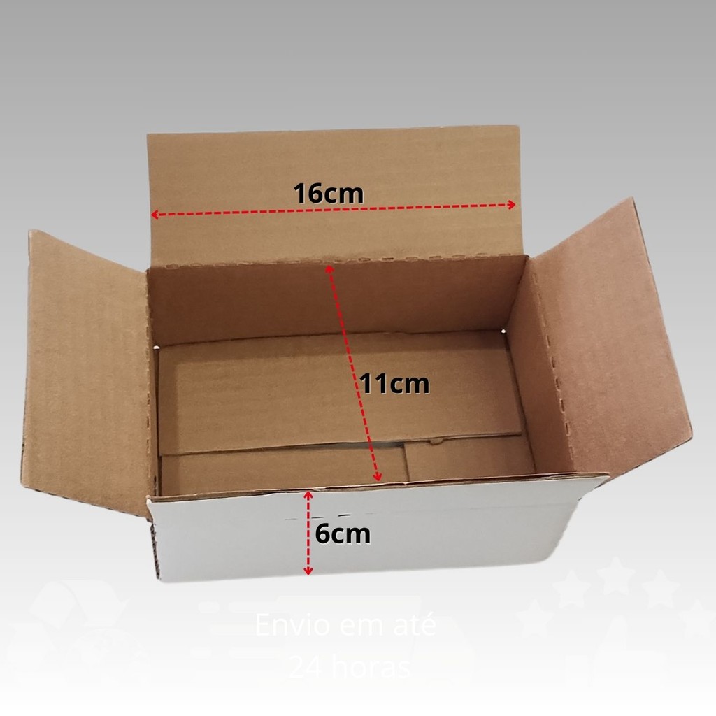 50 Caixas Papelão 16x11x6 Envios Ecommerce Pac Sedex Branca | Shopee Brasil