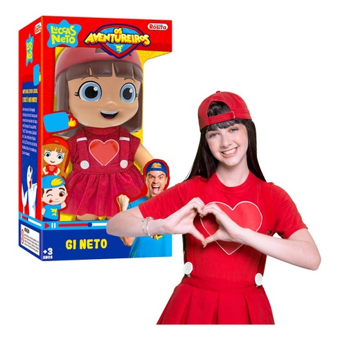 Boneca Gi Neto Aventureira Vermelha Original Grande 27 Cm | Shopee Brasil