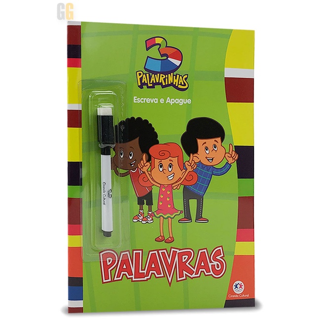 Livro Infantil - Escreva e Apague 3 Palavrinhas - Palavras| Idade 5 ... Livro Infantil - Escreva e Apague 3 Palavrinhas - Palavras| Idade 5 ...