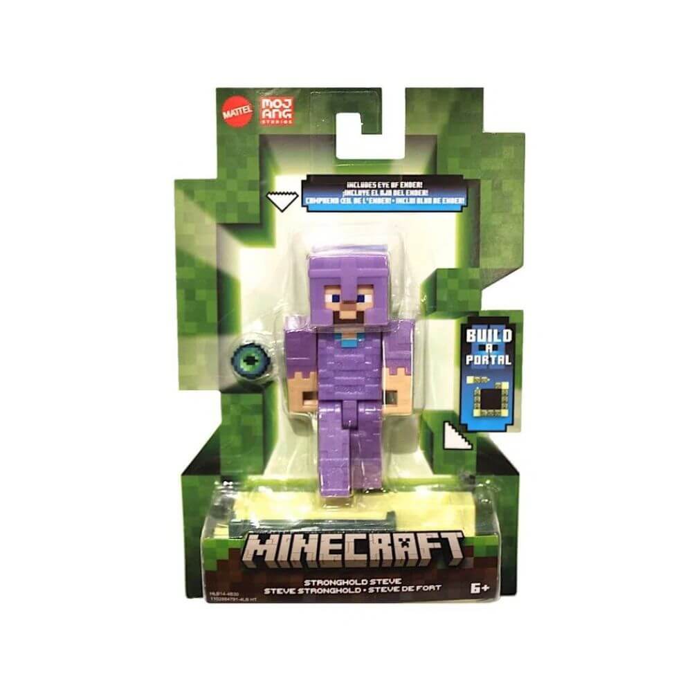 Boneco Minecraft Vanilla 8cm - Steve Stronghold - Mattel GTP08/HLB14 ...