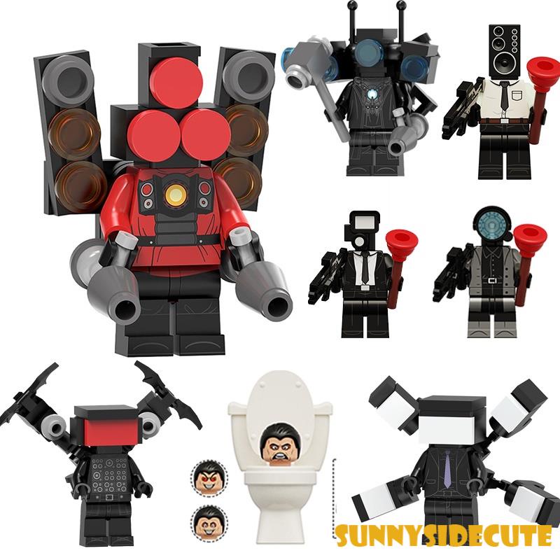 Skibidi Toilet Series Building Block Figuras Cameraman Speakerman TV ...