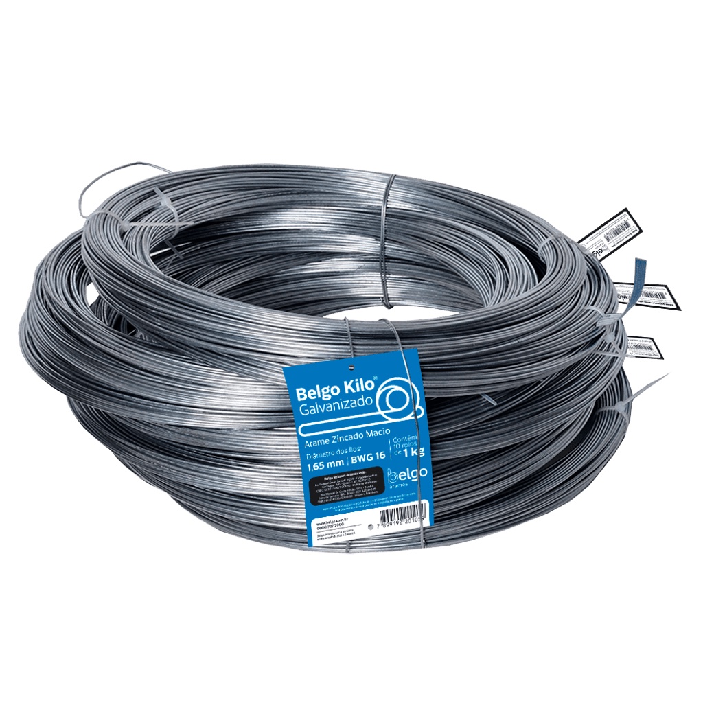 Arame galvanizado Belgo Kilo - 1,65mm 1kg | Shopee Brasil