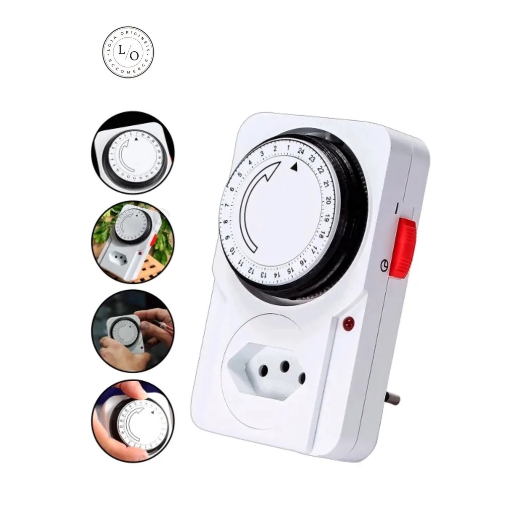 Timer Temporizador de Tomada Bivolt Programável | Shopee Brasil