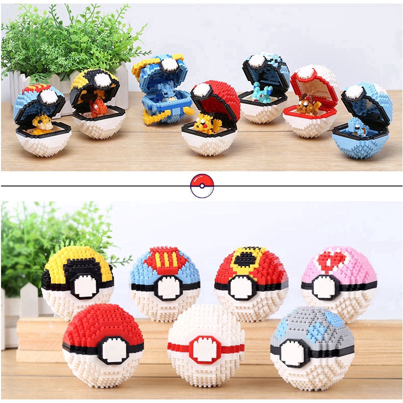 Coleção Pokemon Block Toy Game Nanoblocks Blocos De Construção | Shopee ...