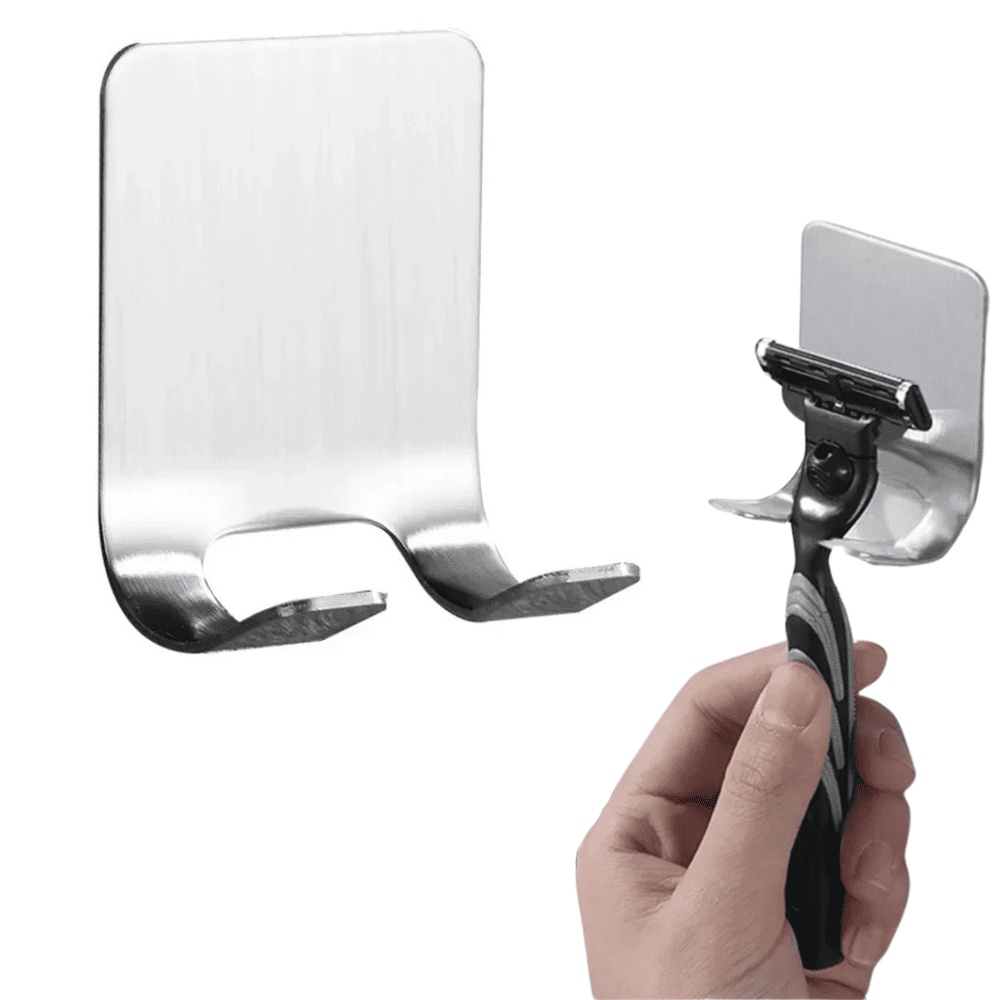 Porta Barbeador Banheiro Multiuso Suporte Para Gilete Inox Parede ...