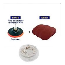 Kit Polimento Suporte+boina+10 Lixas P/ Furadeira, Lixadeira 762209/2201 | Shopee Brasil