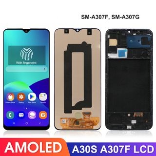 6.4" Super A30S Frontal Oled Tela Compativel A307 SM-A307F Incell&Oled Display Touch Lcd Com Aro ...