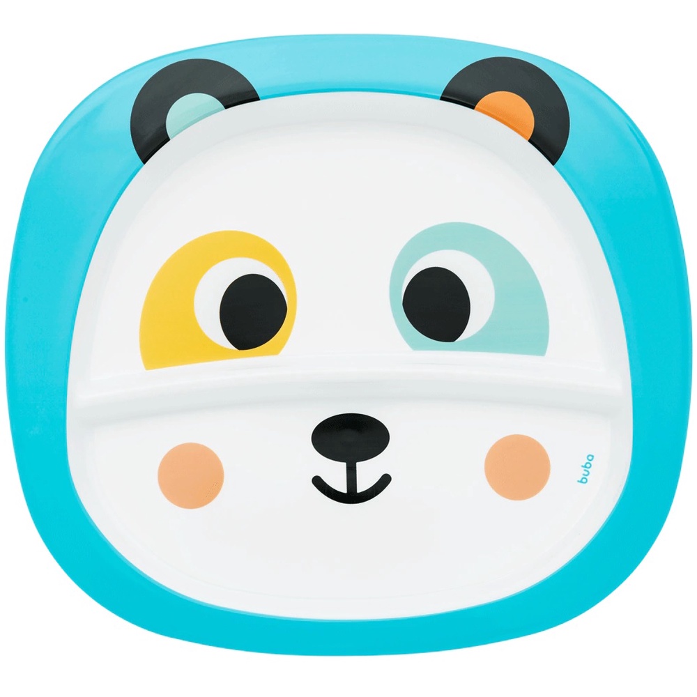 Prato Infantil com Divisória Bubazoo Panda Buba Pratinho com Divisória ...