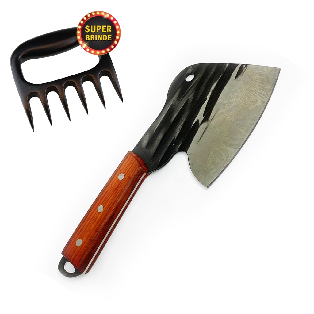 Cutelo Mini Artesanal Churrasco Angus Full Tang Premium Inox Madeira ...
