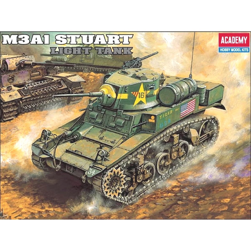 Tanque M3A1 Stuart Light Tank1/35 Kit Academy P/ Montar Plastimodelismo ...