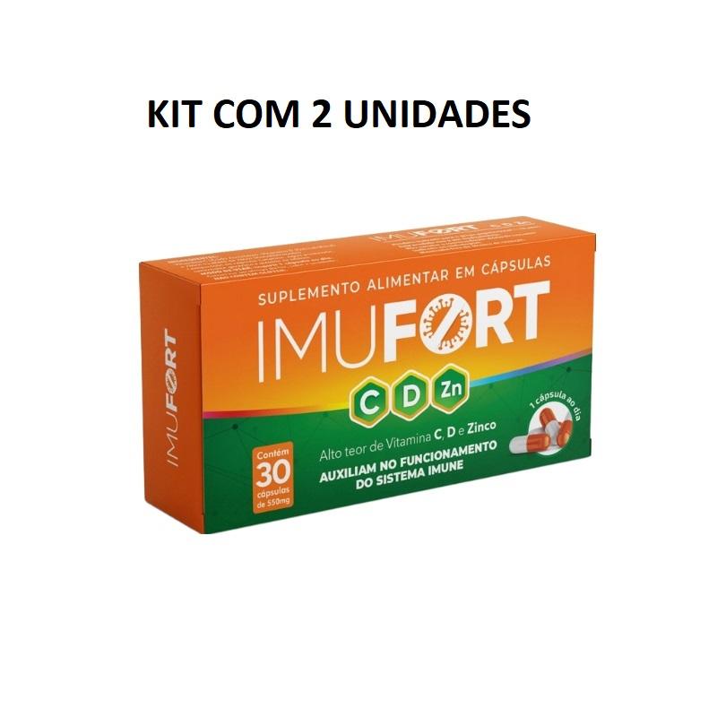 Kit Imufort C D Zn Com 2 Unidades De 30 Cápsulas Cada | Shopee Brasil