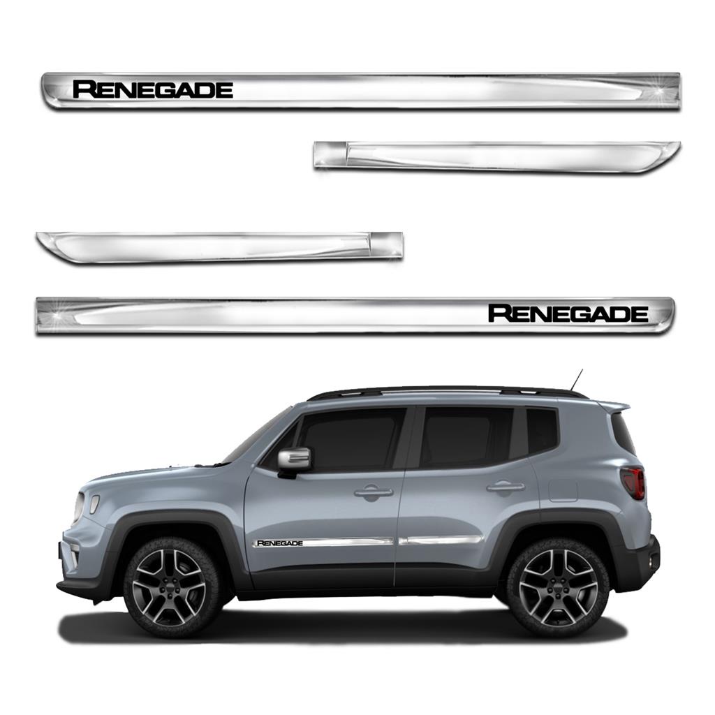 Aplique Friso Lateral Kit Cromado X-treme Jeep Renegade 2015 2016 2017 ...