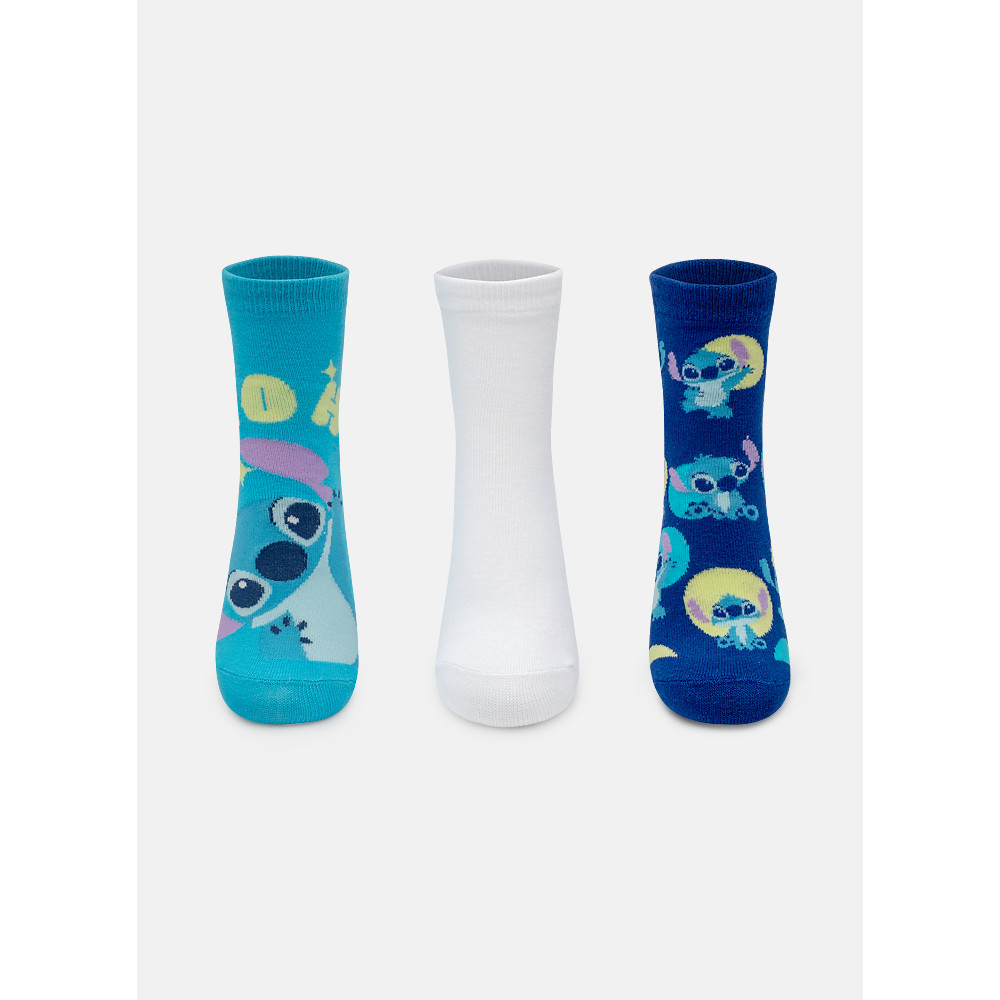 Kit com 3 meias Unissex Teen Stitch - Disney | Shopee Brasil