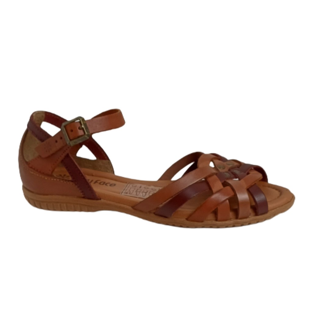 SANDALIA FEMININA NEW FACE COURO TELHA 31402 | Shopee Brasil
