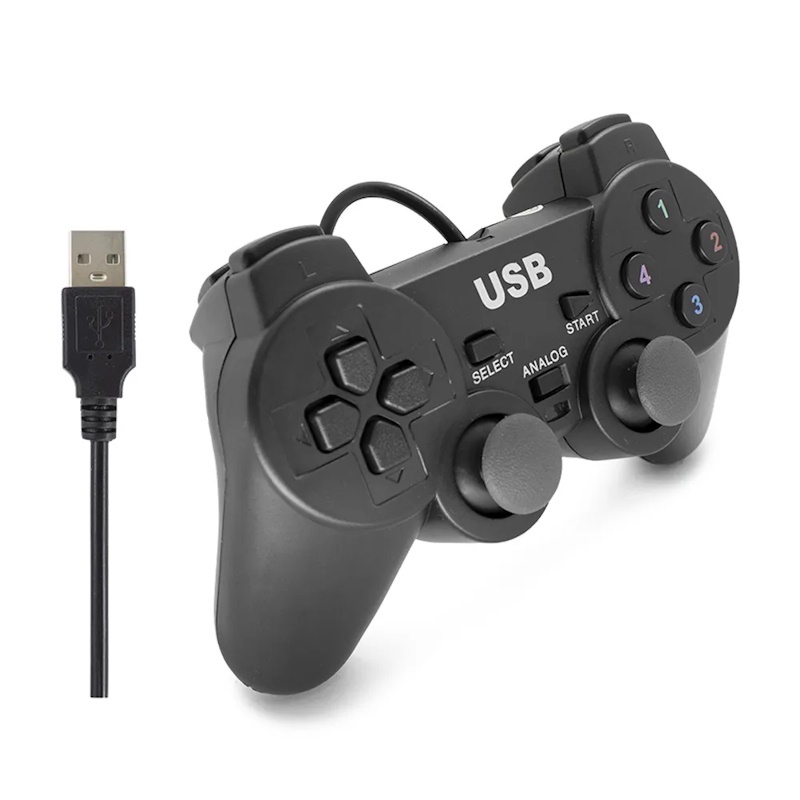 Controle Joystick USB Para Computador PC Notebook Tipo PS | Shopee Brasil