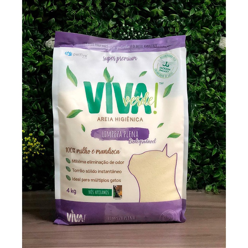 Areia Viva Verde Limpeza Plena - 4kg | Shopee Brasil