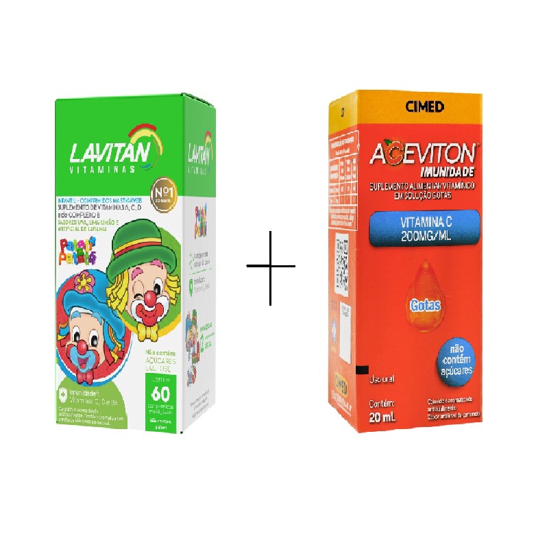 KIT LAVITAN KIDS 60 CPS SORTIDOS + ACEVITON GOTAS 20ML | Shopee Brasil