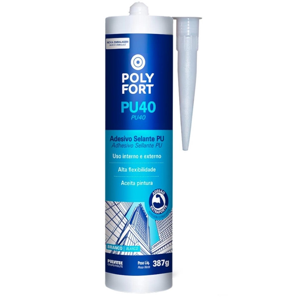 Adesivo Selante PU 40 Pulvitec Branco 387g | Shopee Brasil