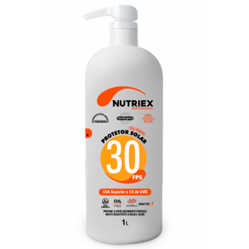 Protetor Solar Fps 30 Profissional Nutriex Bloqueador 1 Litro | Shopee ...