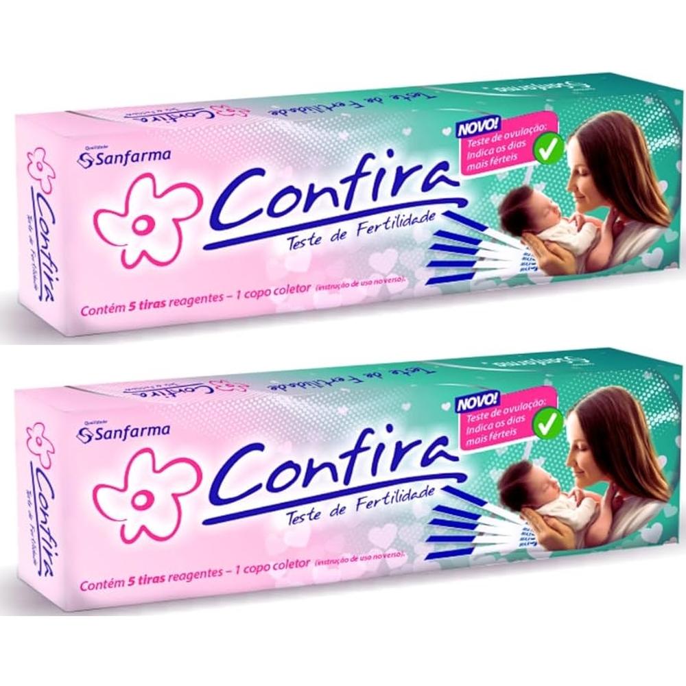 KIT COM 2 TESTE DE FERTILIDADE CONFIRA 5UN | Shopee Brasil