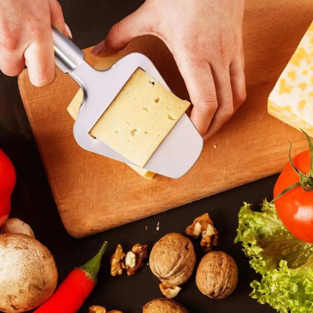 Cortador Fatiador Espátula De Queijo, Mussarela, Bolo e etc em Aço Inox ...