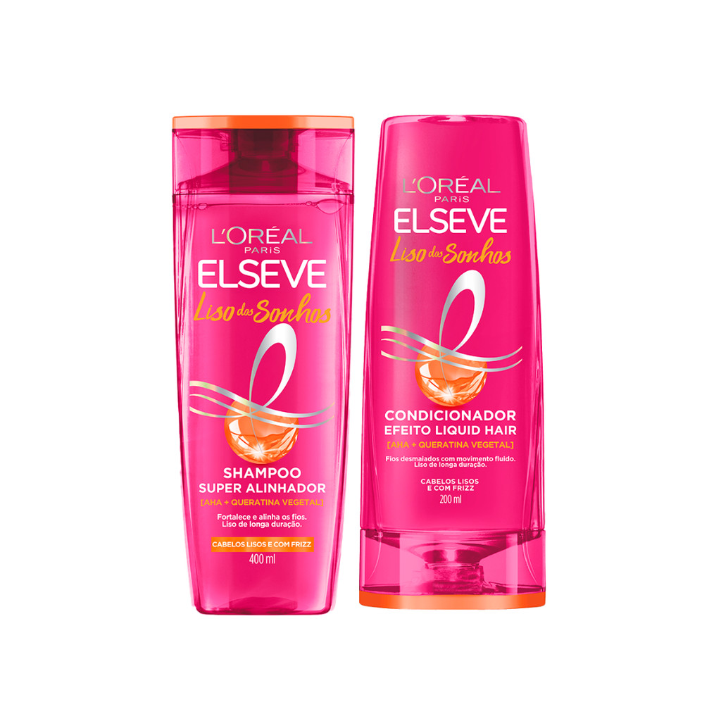 Kit Shampoo e Condicionador Elseve Liso dos Sonhos 400ml Cada | Shopee ...